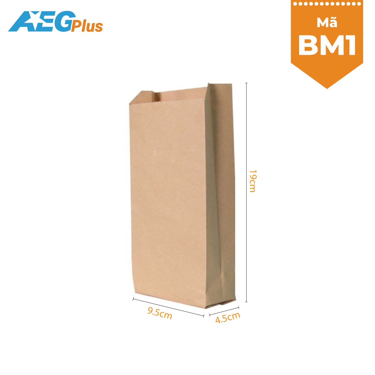 Túi đựng bánh mì BM1 (9.5x4.5x19cm) - Túi giấy kraft, bao bì tiếp xúc ...